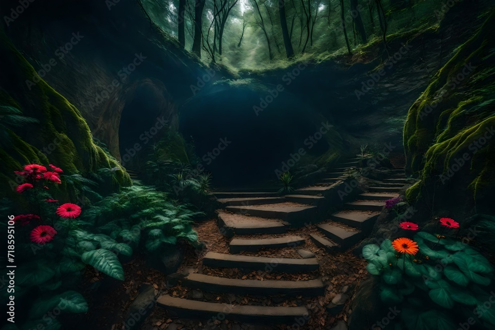 A choice-variation concept where two diverging paths unfold in a ...