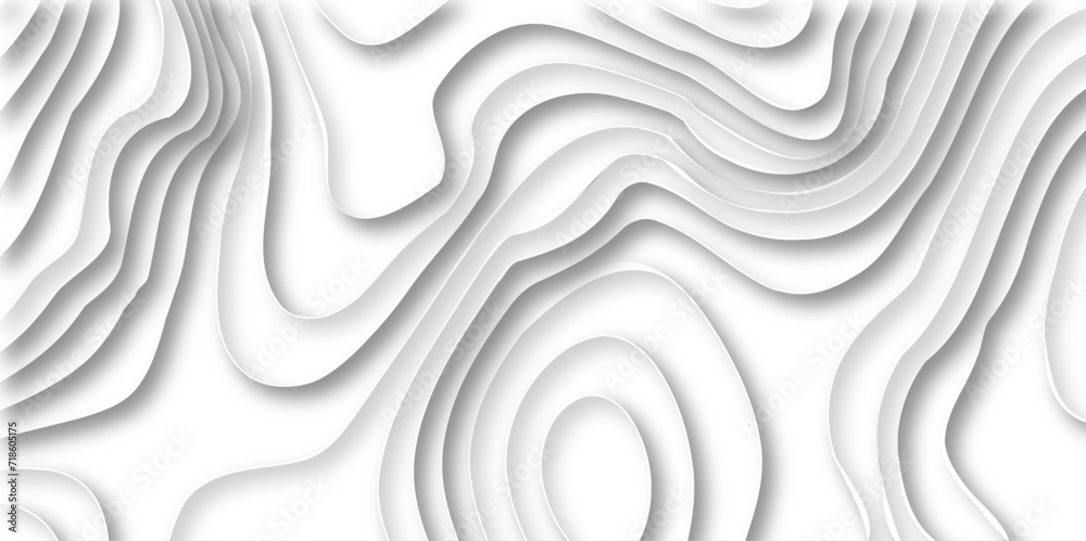 Abstract lines background. Topo contour map on white background ...