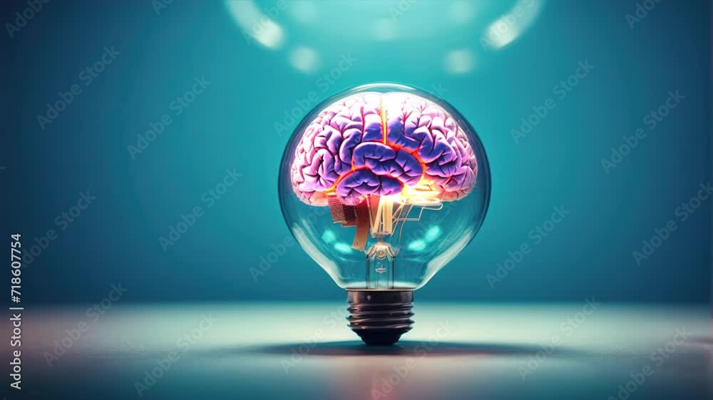 An illustrative concept showcasing a light bulb and an illuminated ...