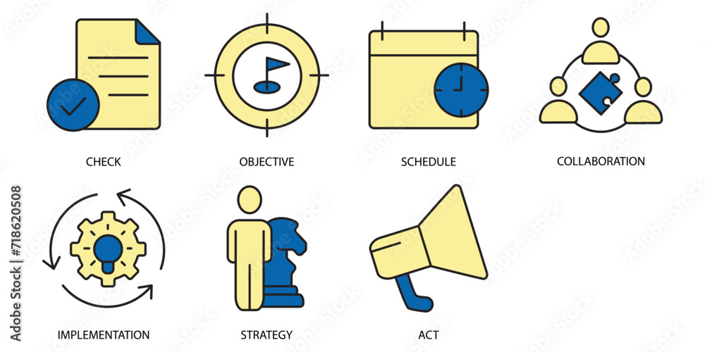 action plan icons set . action plan pack symbol vector elements for ...