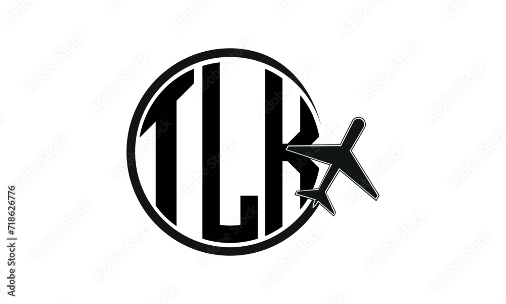 TLK three initial letter circle tour & travel agency logo design vector ...