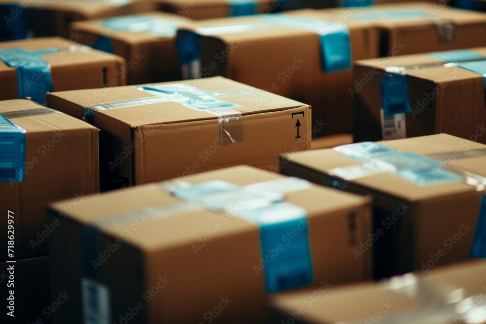 Cardboard box, package or delivery service business background for ...