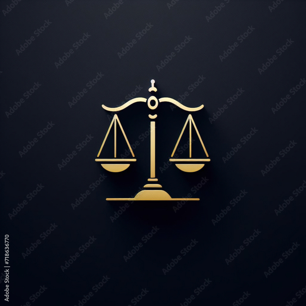 Simple classic justice balance scales silhouette. Justice scales line ...