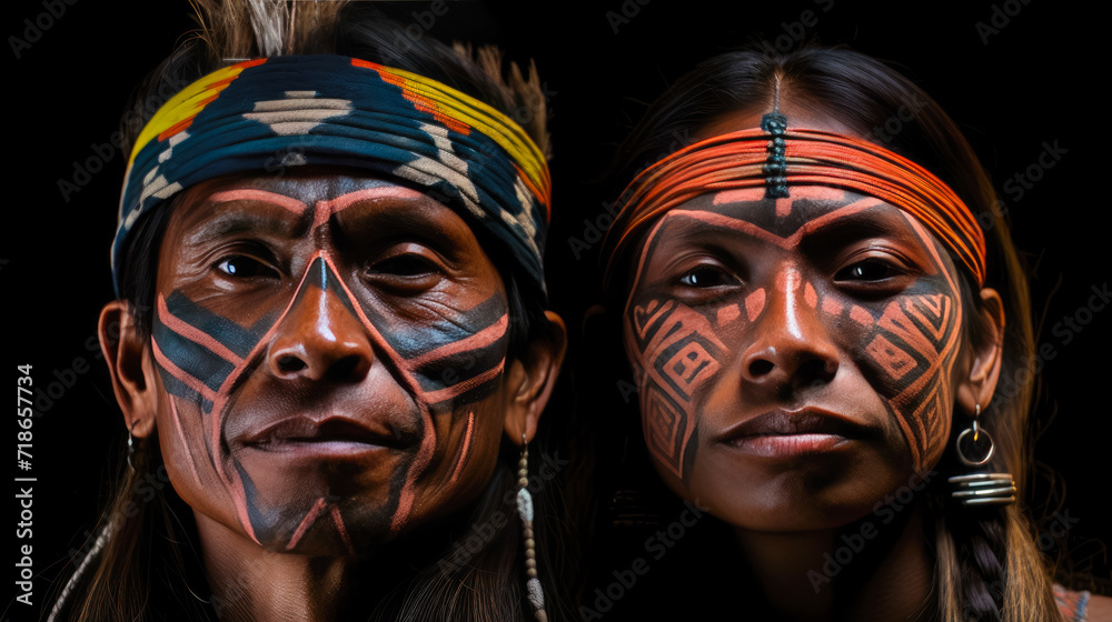 The portraits of indigenous tribes in the Amazon rainforest capture ...