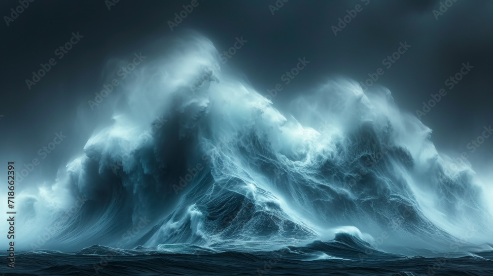 A cascading waterfall transforms into a veil of mist, capturing the ...