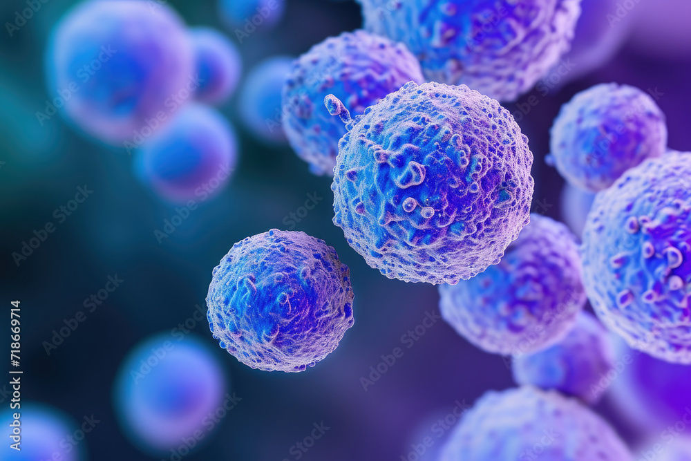 Bacteria diversity under microscopic magnification background ...