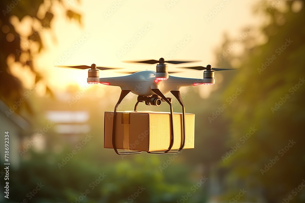 Smart drone pods aerial commuting mini drone technology. Intermodal ...