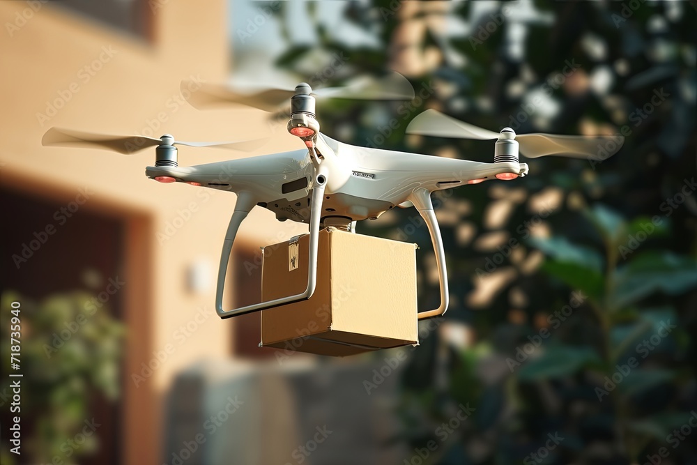 Cardboard boxes, fabrication, unit employing smart UAV parcel delivery ...