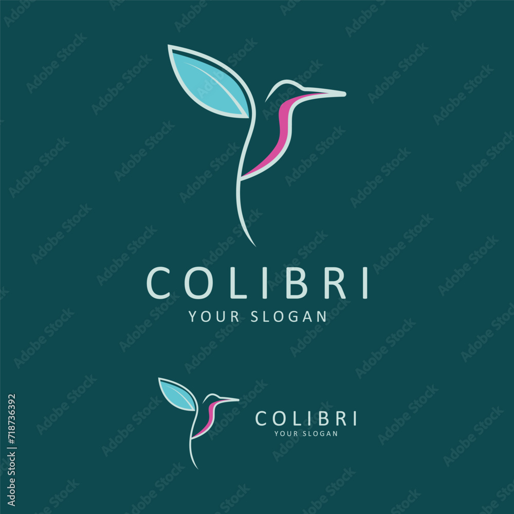 Beautiful Simple Bird Colibri Logo Design Vector. This logo is great ...