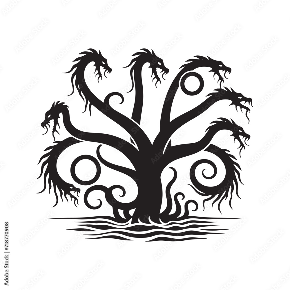 Shadows of the Sea: Hydra Silhouette Series Conjuring Maritime Wonders ...