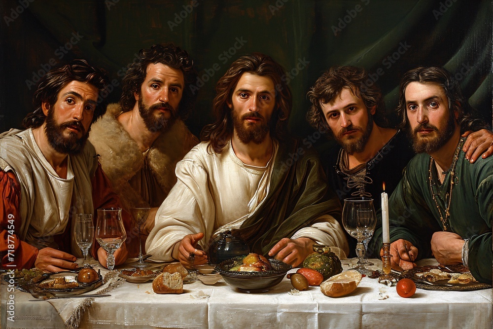 Jesus and the Disciples - A painting of Jesus and his disciples ...