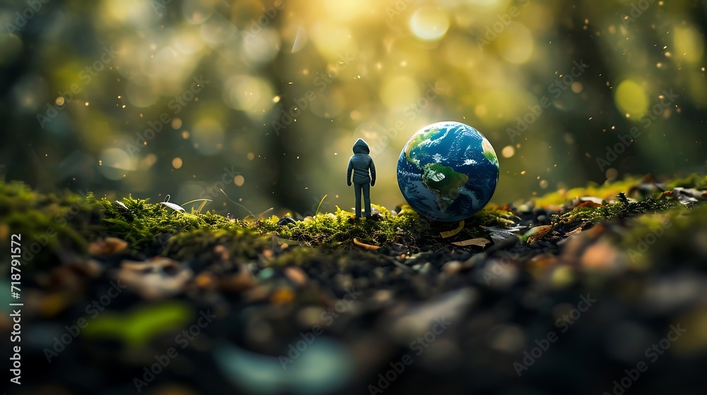 Earth Day background wallpaper, planet earth in nature, go green ...