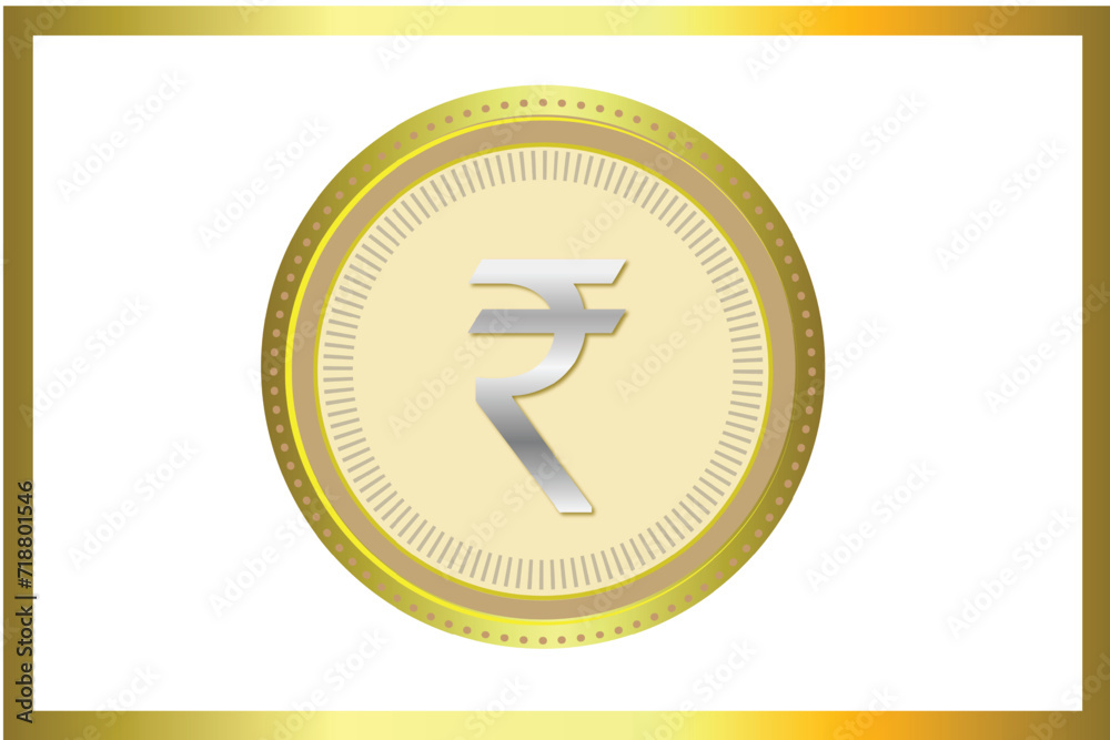 Indian Union Budget, India economy, finance icon, Indian rupee coin ...