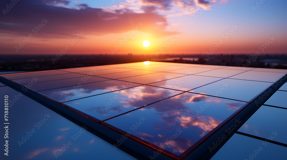 Perovskite Solar Cell, sunset, blue sky, angerl view, wallpaper and ...