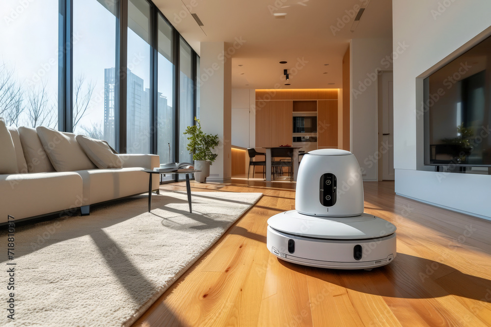 AI robot helper in hime, smart living with robotic and artificial ...
