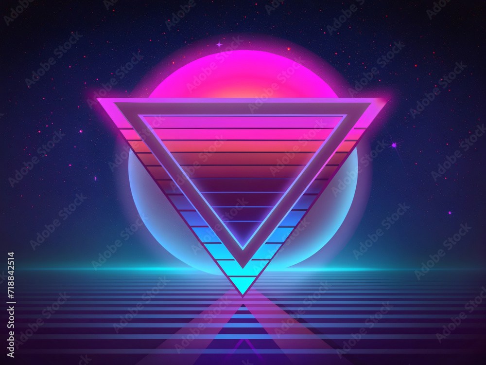 Radiant Space Illumination with Glowing Lights: A vibrant vector ...