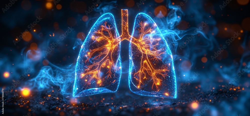 Glowing Lungs: A Breathtaking View of the Respiratory System Generative ...