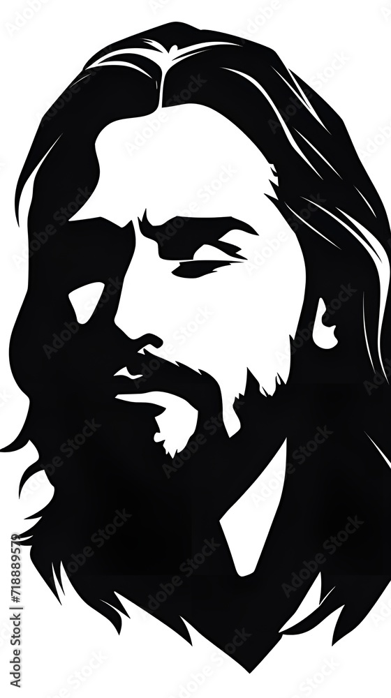 Jesus face vector style illustration, good friday,chritianity,jesus ...