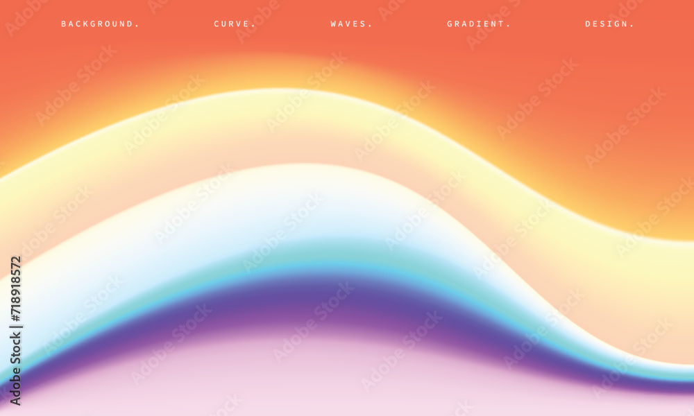 Colorful and blurred wavy color gradation background. Fluid gradation ...