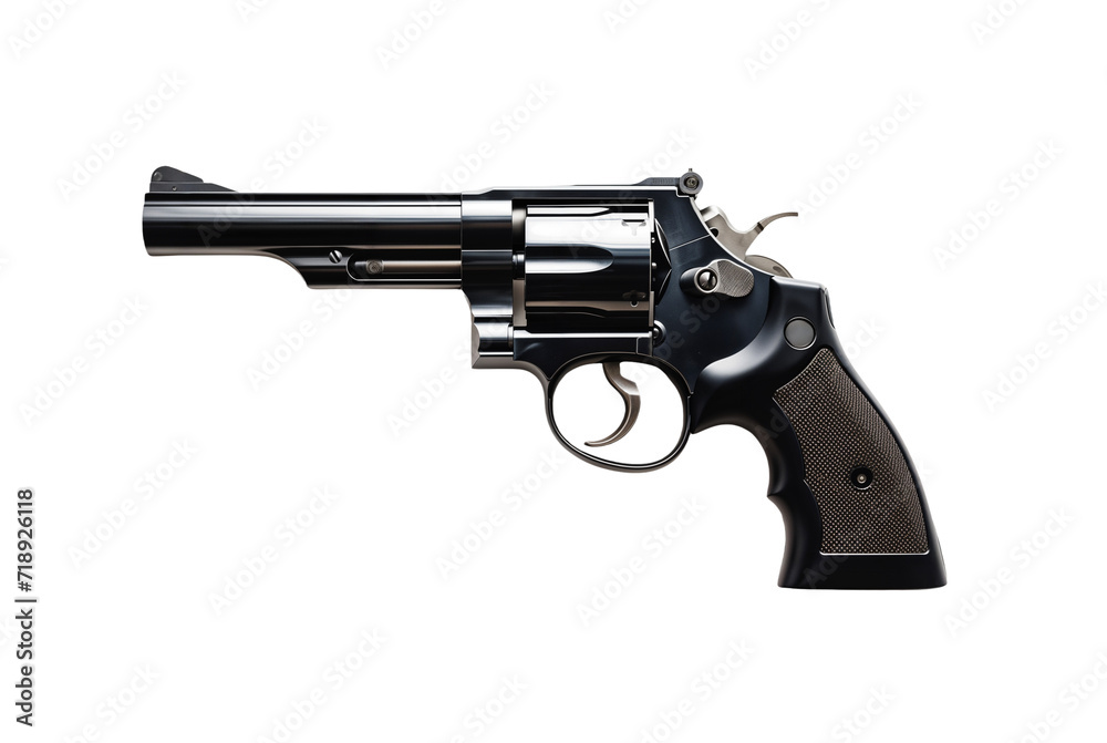 black pistol gun cut out png, revolver on transparent background Stock ...