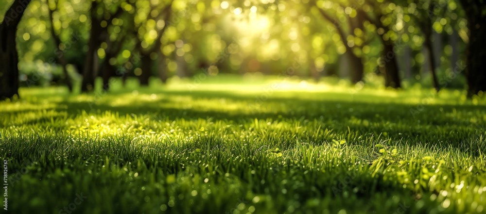 An idyllic spring landscape emerges as the sun shines upon the lush ...