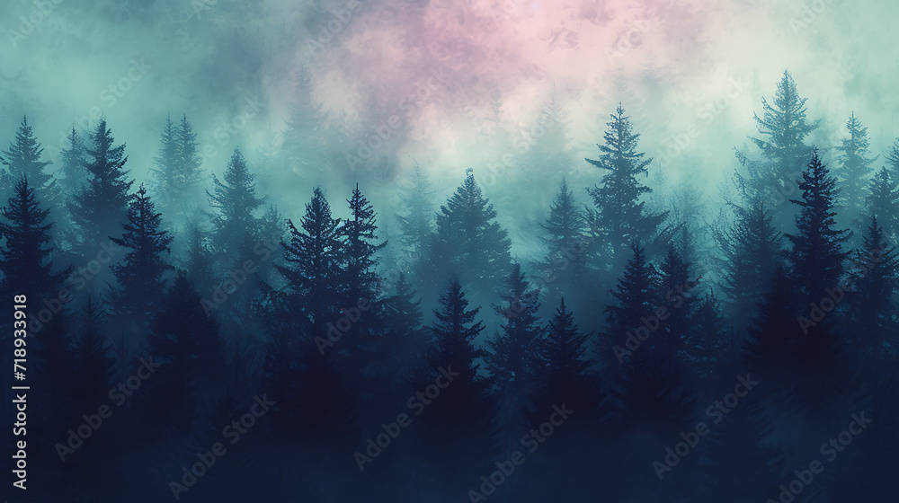 Midnight forest gradient in dark greens, blues, and purples, enhanced ...