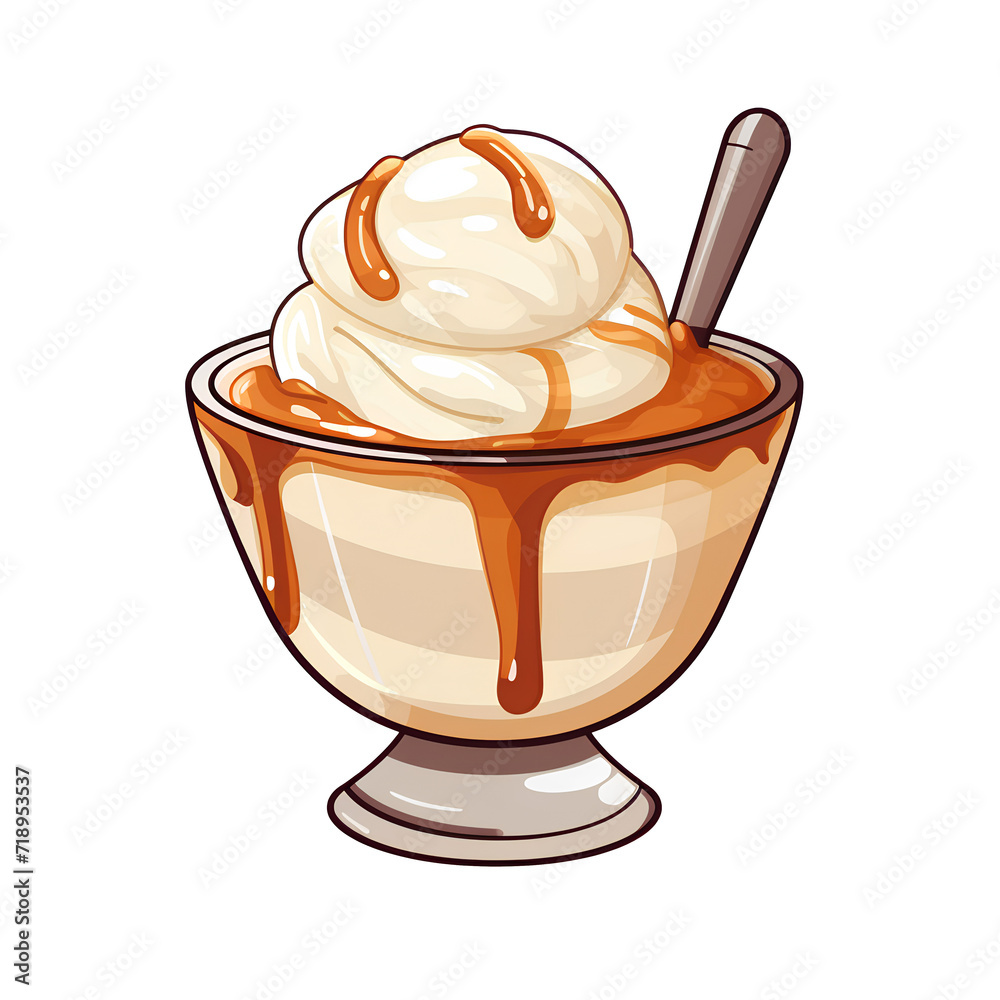 Affogato isolated, transparent background white background no ...