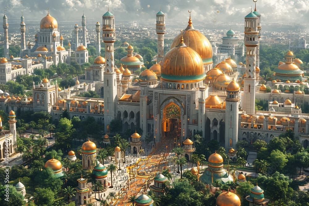 Golden Palaces and Gardens: A Fantasy World of Architectural Marvels ...