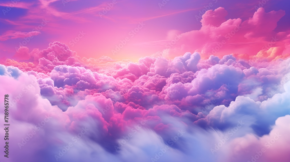 Pink, blue and purple clouds in the morning sky background pattern ...