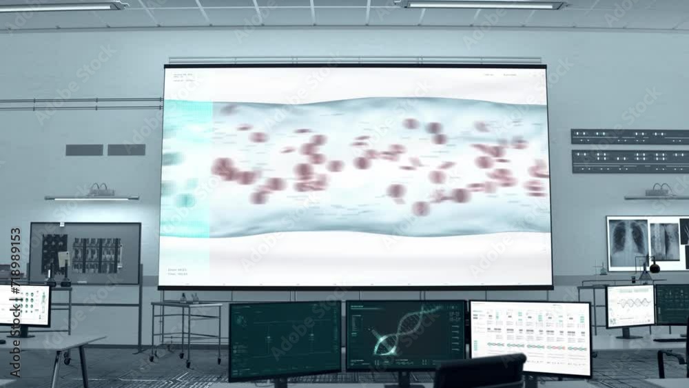 Anatomical Analysis Of Arteries In Microbiology Laboratory. Scanner In ...