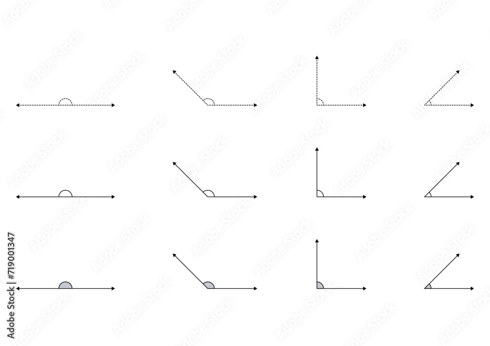 examples of angles in geometry. angle examples for university, academy ...