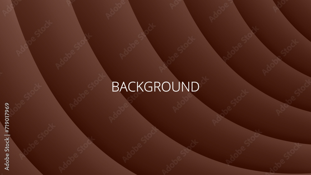 Dark brown abstract background with 3d texture, wavy lines and gradient ...