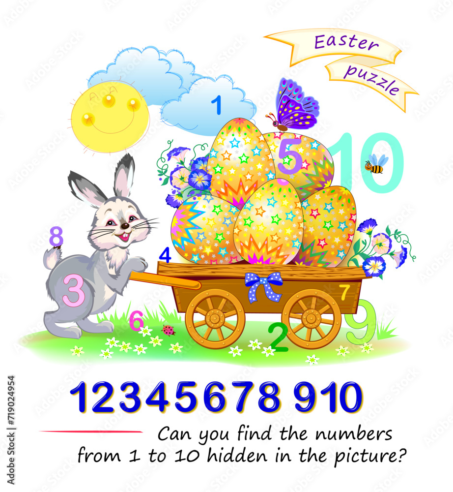 Can you find the numbers from 1 to 10 hidden in the picture? Logic ...