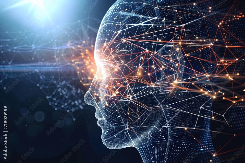 ai generative artificial intelligence illustration human shape ...