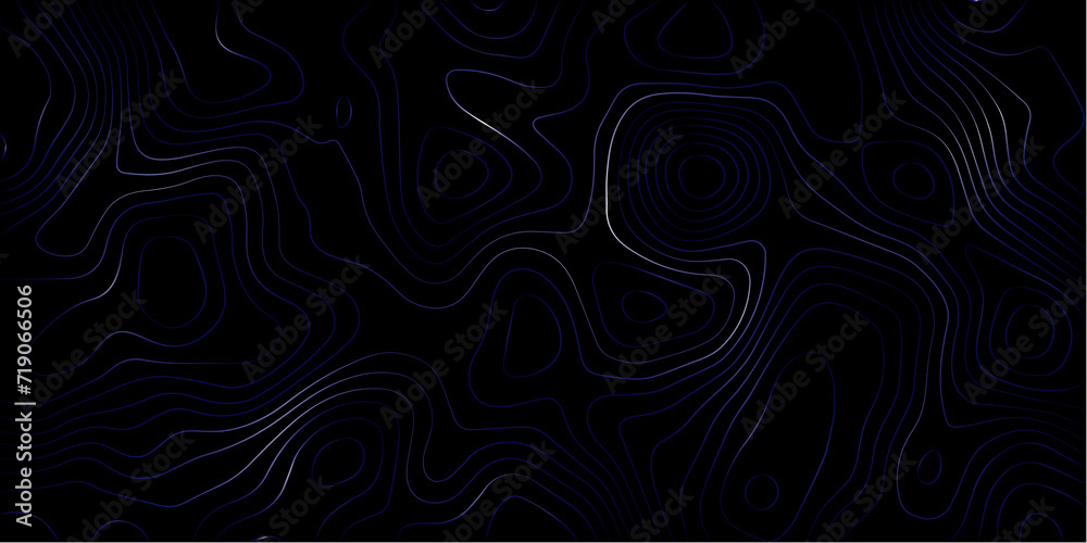 Luxury abstract Topographic line map. Modern design with black ...