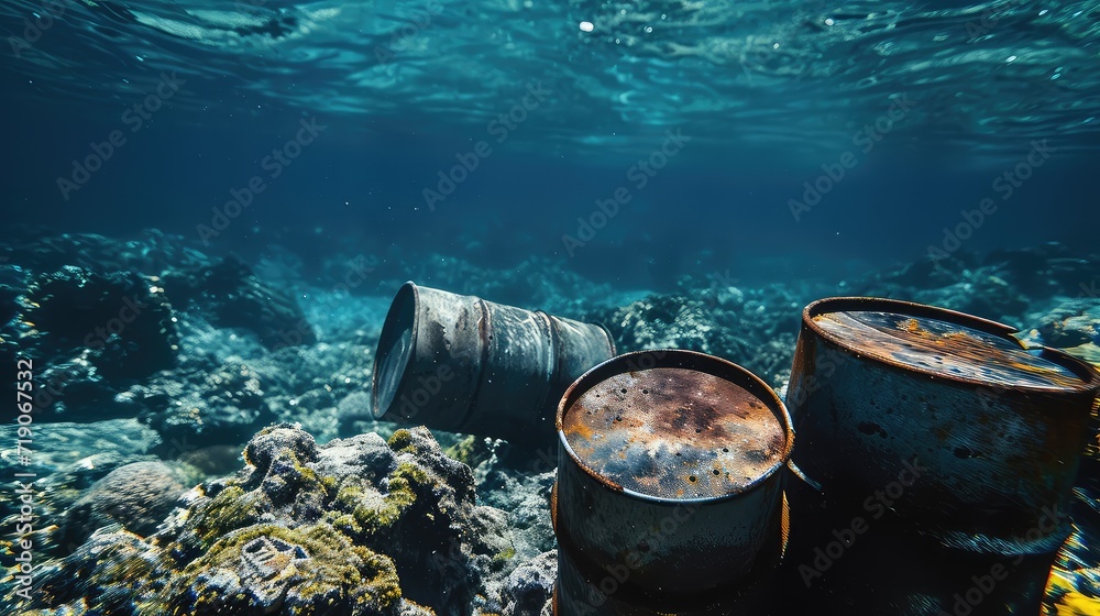 Rusty barrels of toxic chemicals on the ocean floor. Corrosive secrets ...