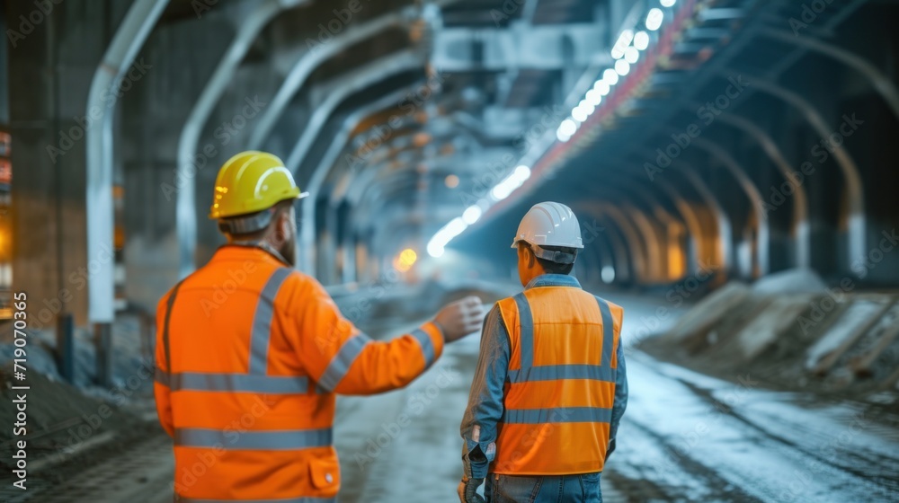 The chief civil engineer is introducing a road or expressway underwater ...