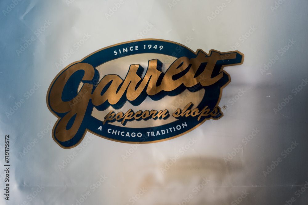 Bangkok, Thailand - January 25, 2024 : Logo of plastic Garrett Popcorn ...