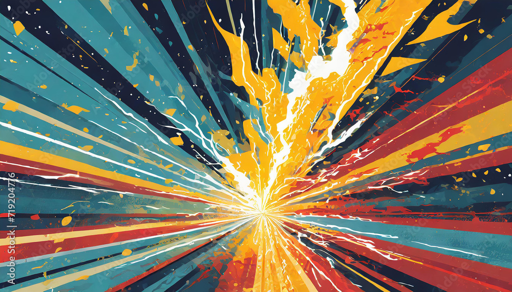 Blast zap lightning bolt explosion excitement abstract background ...