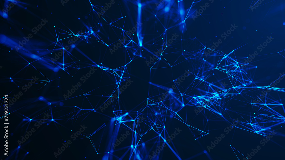 Network connection structure. Big data. Connecting points and lines. Abstract technology ...