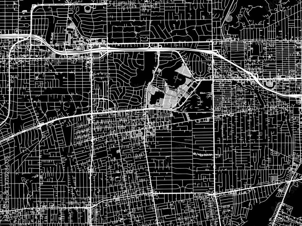 Vector road map of the city of Arcadia California in the United States ...