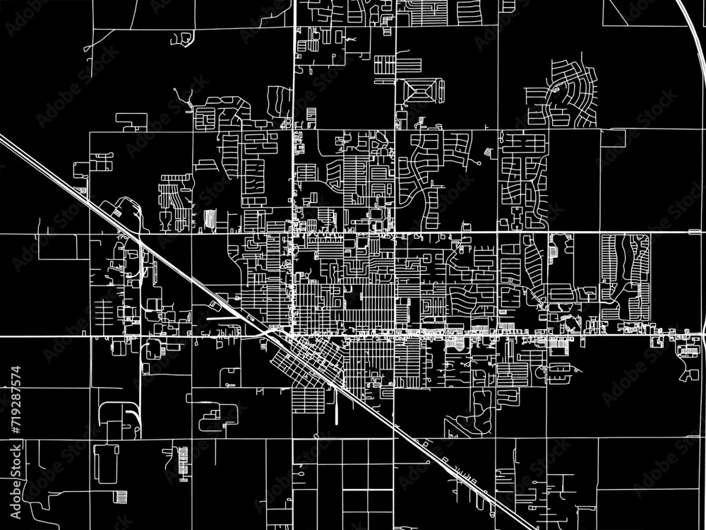 Vector road map of the city of Casa Grande Arizona in the United States ...