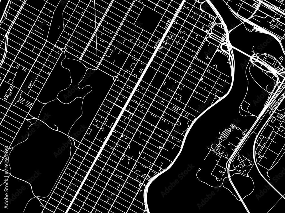 Vector road map of the city of East Harlem New York in the United ...