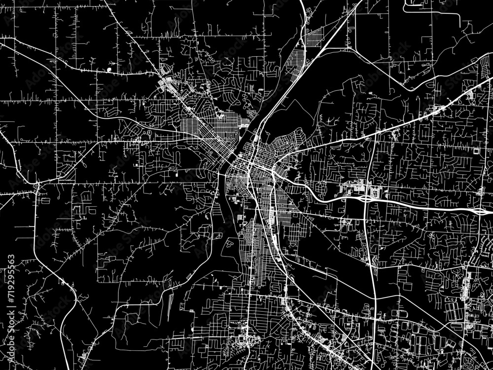 Vector road map of the city of Hamilton Ohio in the United States of ...