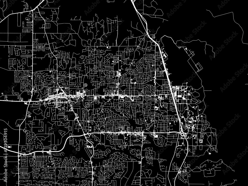 Vector road map of the city of Warner Robins Georgia in the United ...
