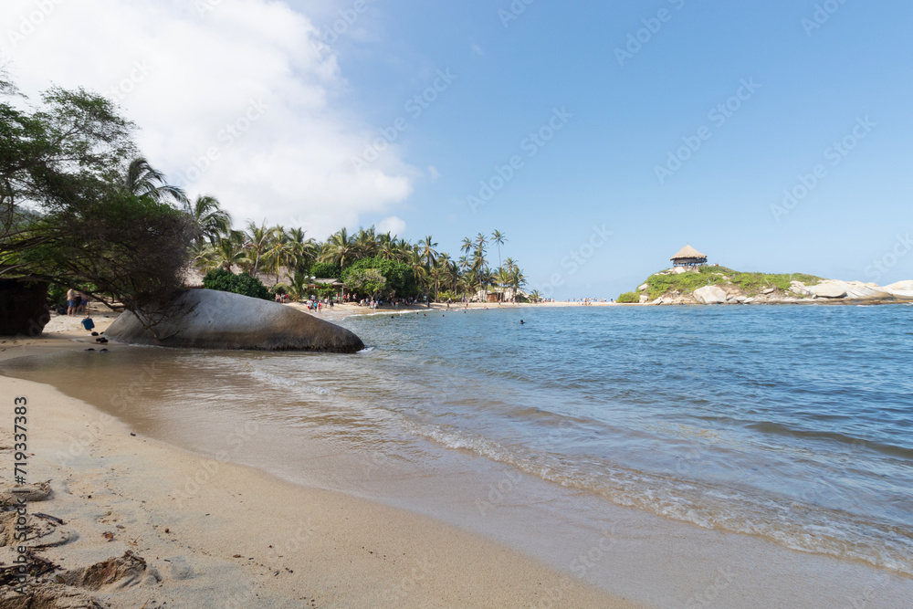 Cabo San Juan beach landscape located into tayrona park is one of the ...