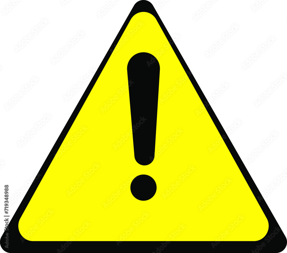 Warning icon. The attention icon. Danger symbol. Flat Vector alert ...