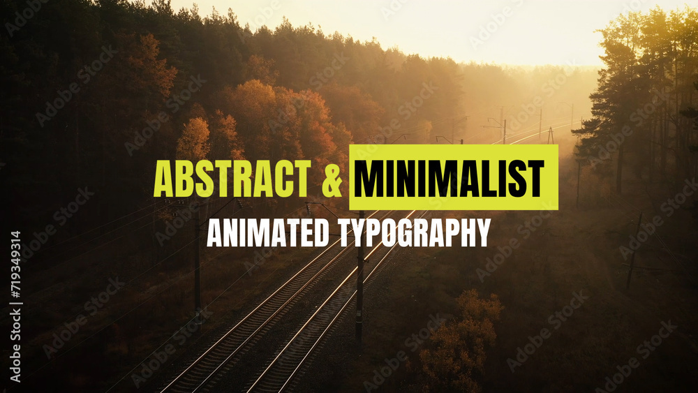 Abstract and Minimalist Animated Typography Stock Template | Adobe Stock