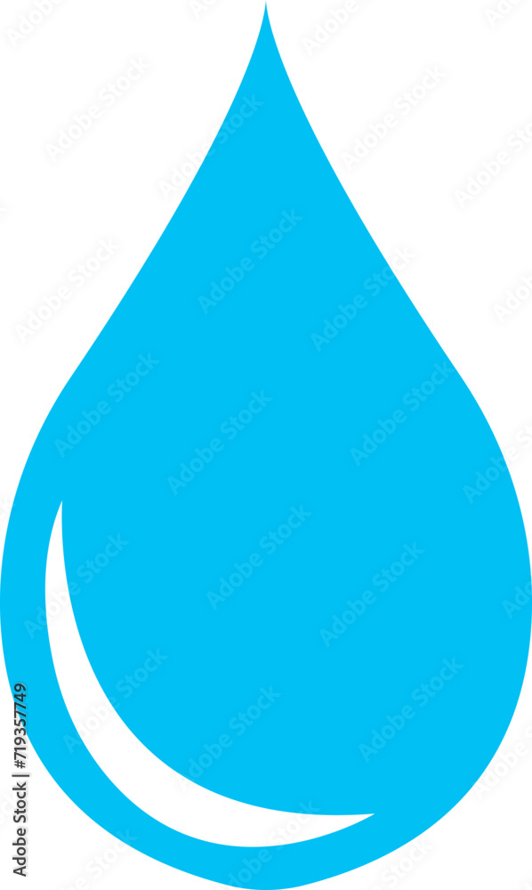 Water drops icons. Water drop shape. Flat droplet shapes, Flat droplet ...