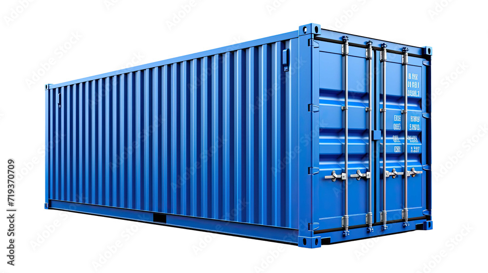 blue shipping container on transparent background Stock Photo | Adobe Stock